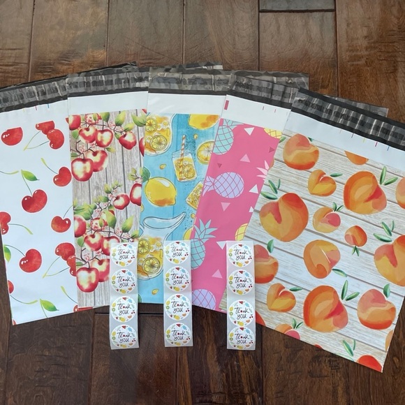 Office | 5 Pack 10x13 Mix Fruit Poly Mailersstickers Mix | Poshmark